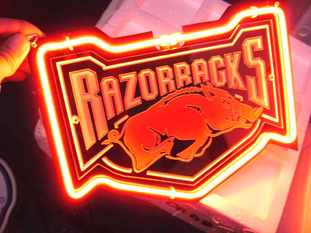 Wiki Neon Sign Blog: NCAA University of Arkansas RAZORBACKS Football ...