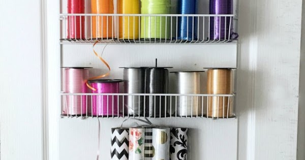 She's Crafty: Gift Wrap organizer