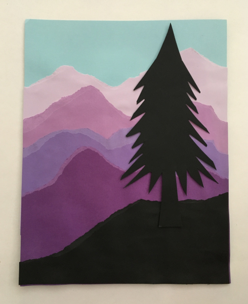 Imaginative Homeschool: Torn Paper Mountain Craft