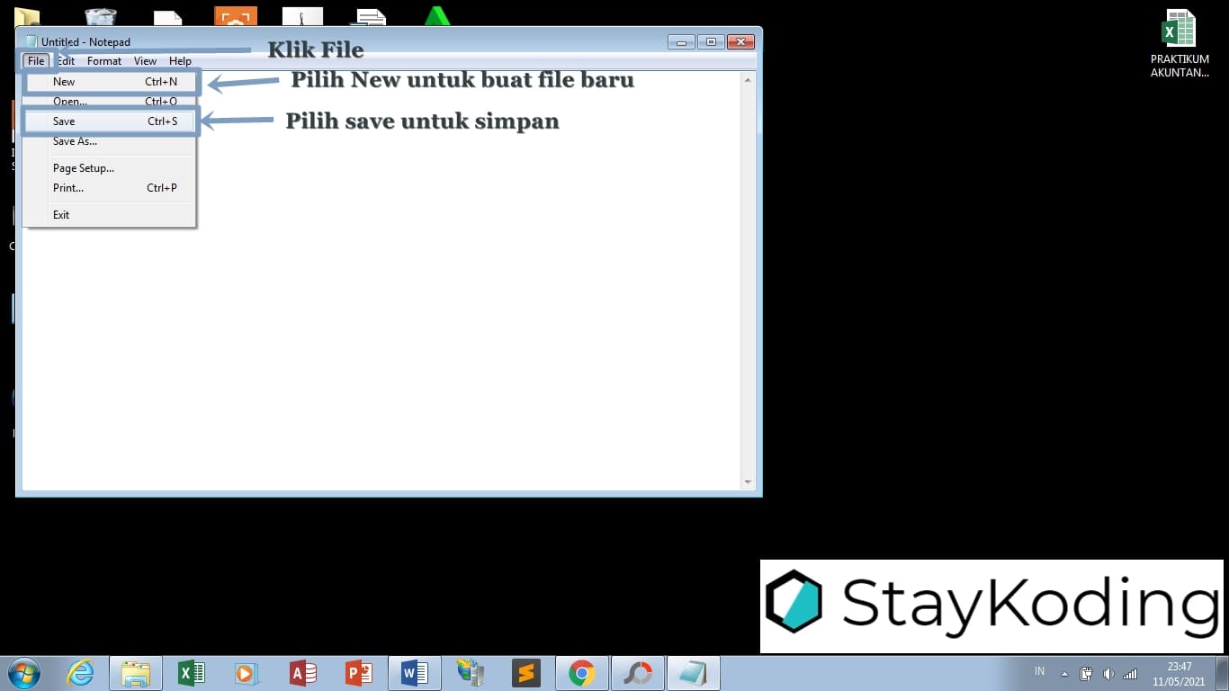 Belajar HTML part 3 Membuat Hello World Dengan HTML - Blog Aja