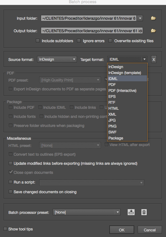 Exportación avanzada en InDesign - profeivan