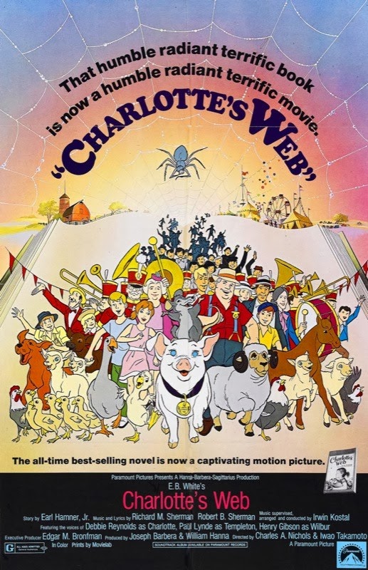 Here, There be a Writer: Charlotte's Web: Book vs. Movie (and Muiscal)