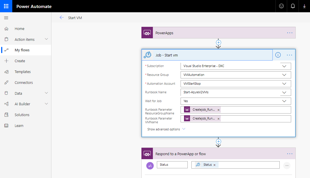 Start And Stop Azure Vms Using Powerapps Power Automateformerly Known As Microsoft Flow
