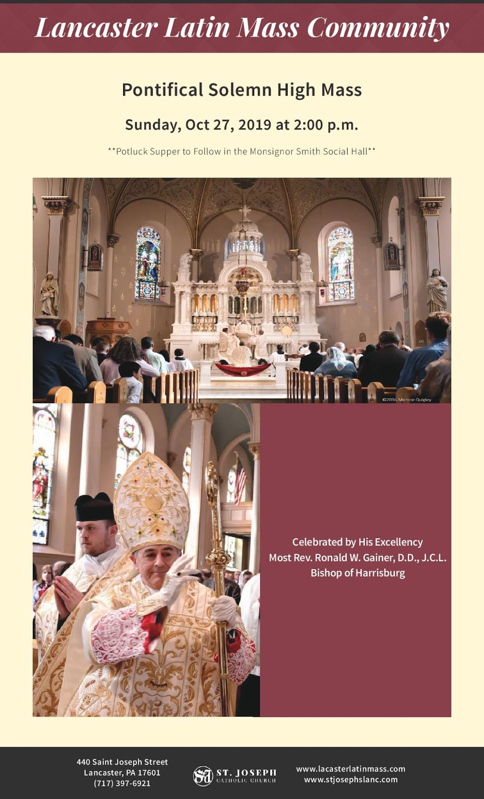 Regional Event - TLM Pontifical Mass & Confirmation - Bishop Ronald ...