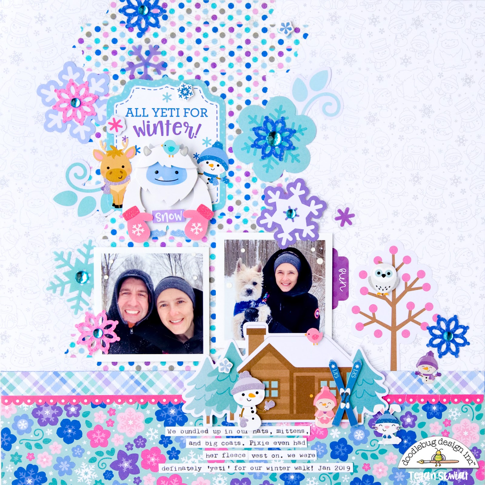 Doodlebug Design Inc Blog: WINTER WONDERLAND SCRAPBOOK LAYOUT | with Tegan