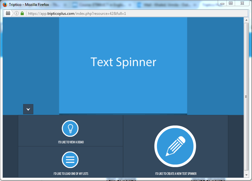 Urmila's ICT Learning Blog: Using Triptico Text Spinner