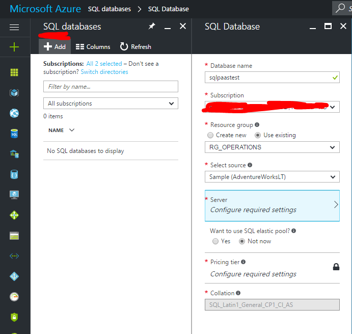 Azure SQL PaaS - first look