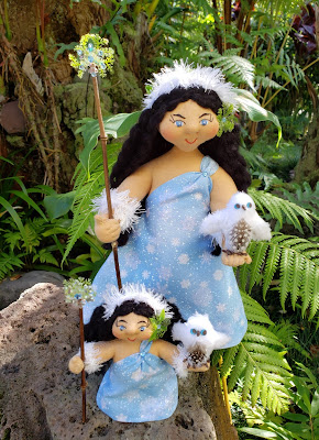Magical Hawaiian Menehune Dolls: Poli'ahu, Snow Goddess of Mauna Kea
