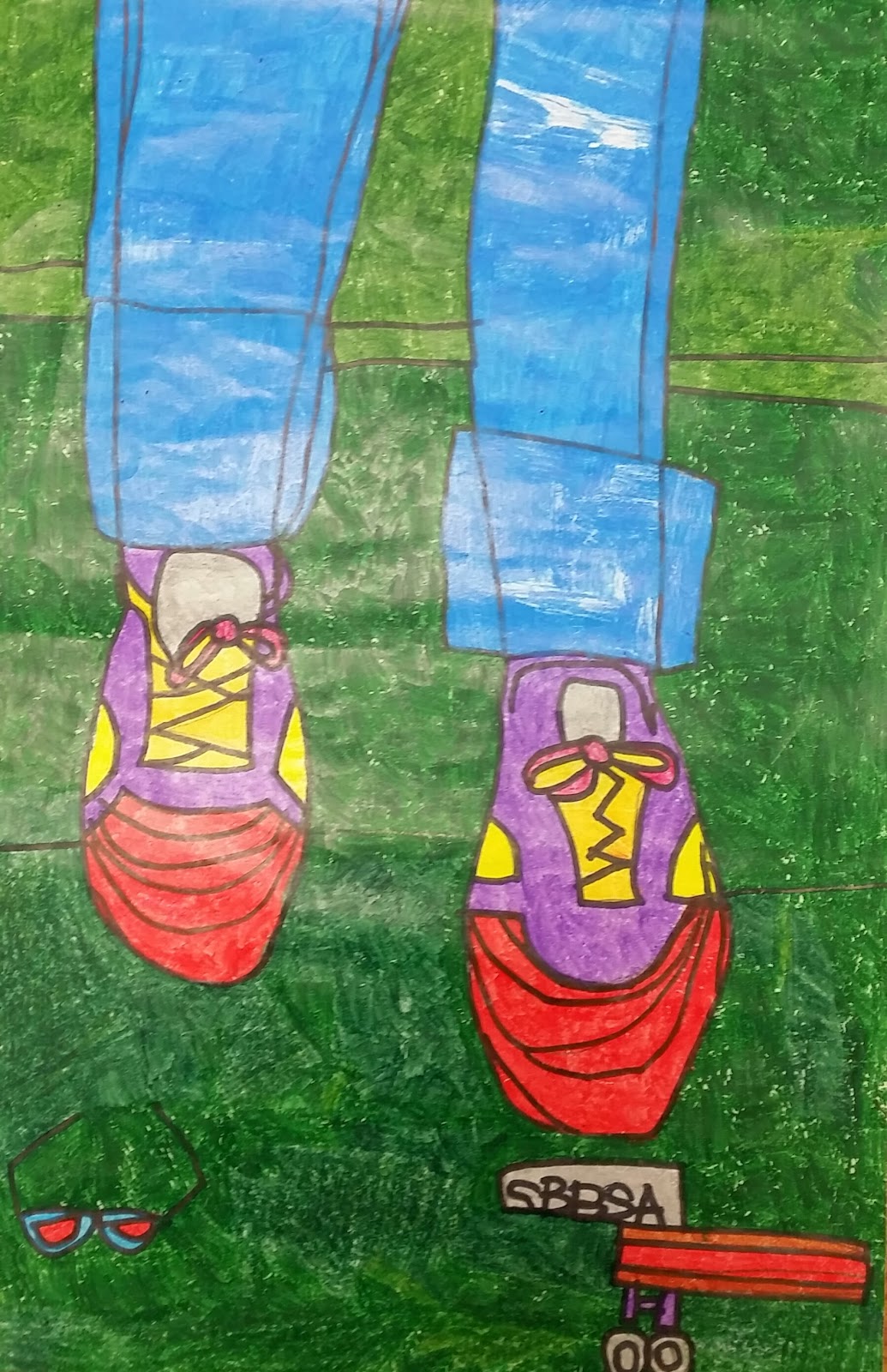 Crazy Busy Art Room: Shoe Portraits