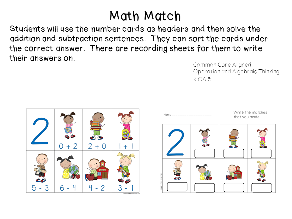 A Tale of Two K Teachers: Back to School - Math Stations for Kindergarten