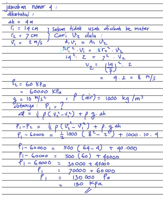 Fluida Dinamis : Pengertian - Rumus dan contoh Soal Penyelesaian ...