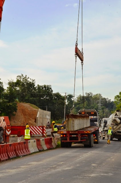 Construction of a new bridge at Dambai, Penampang, Sabah
