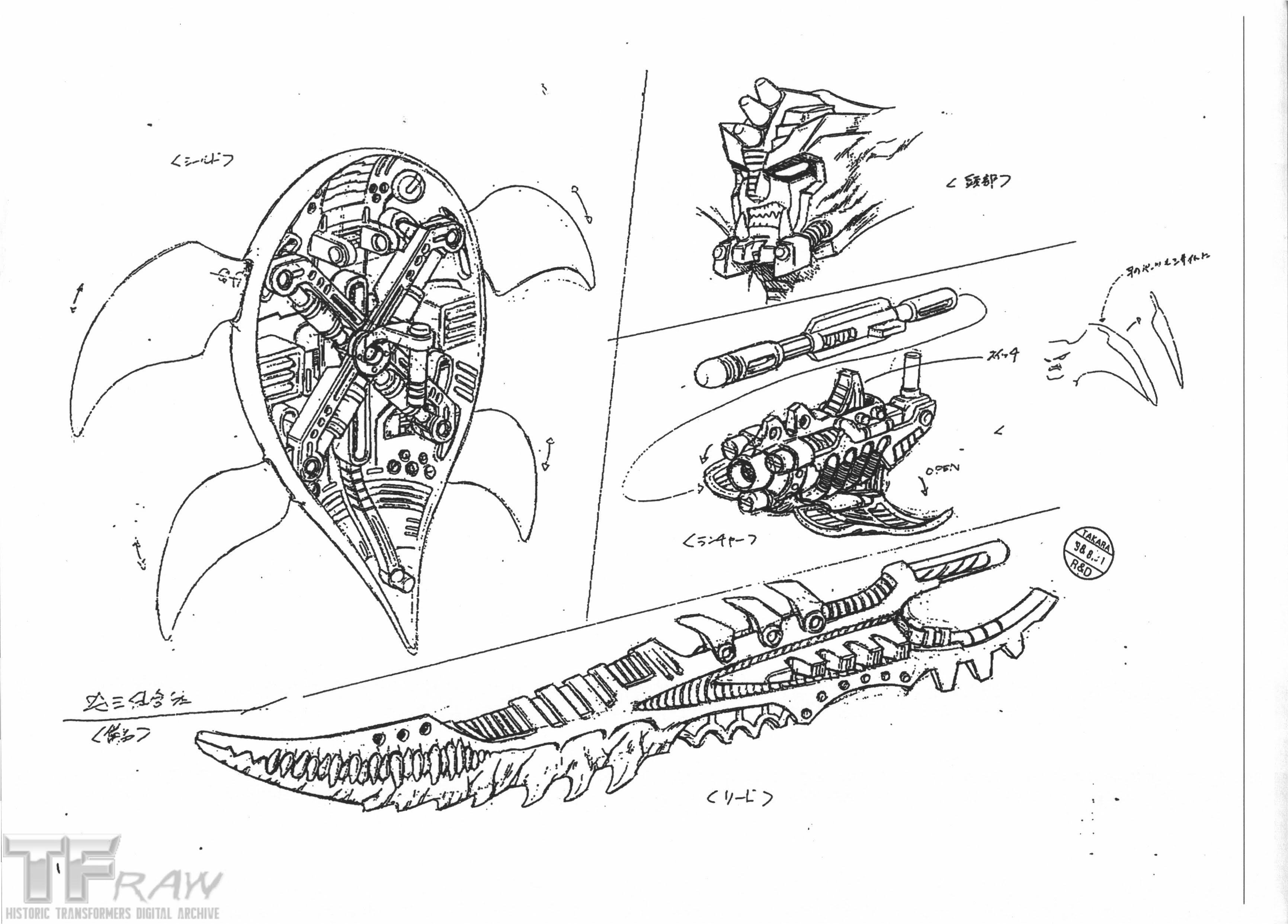 Beast Wars Neo Model Sheets