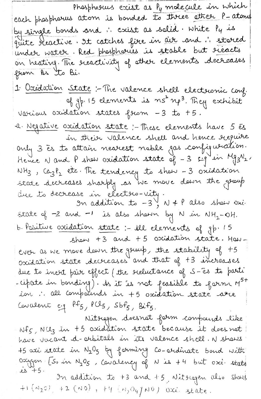 p-Block Elements Handwritten Notes for Class 12th Chemistry || CBSE ...