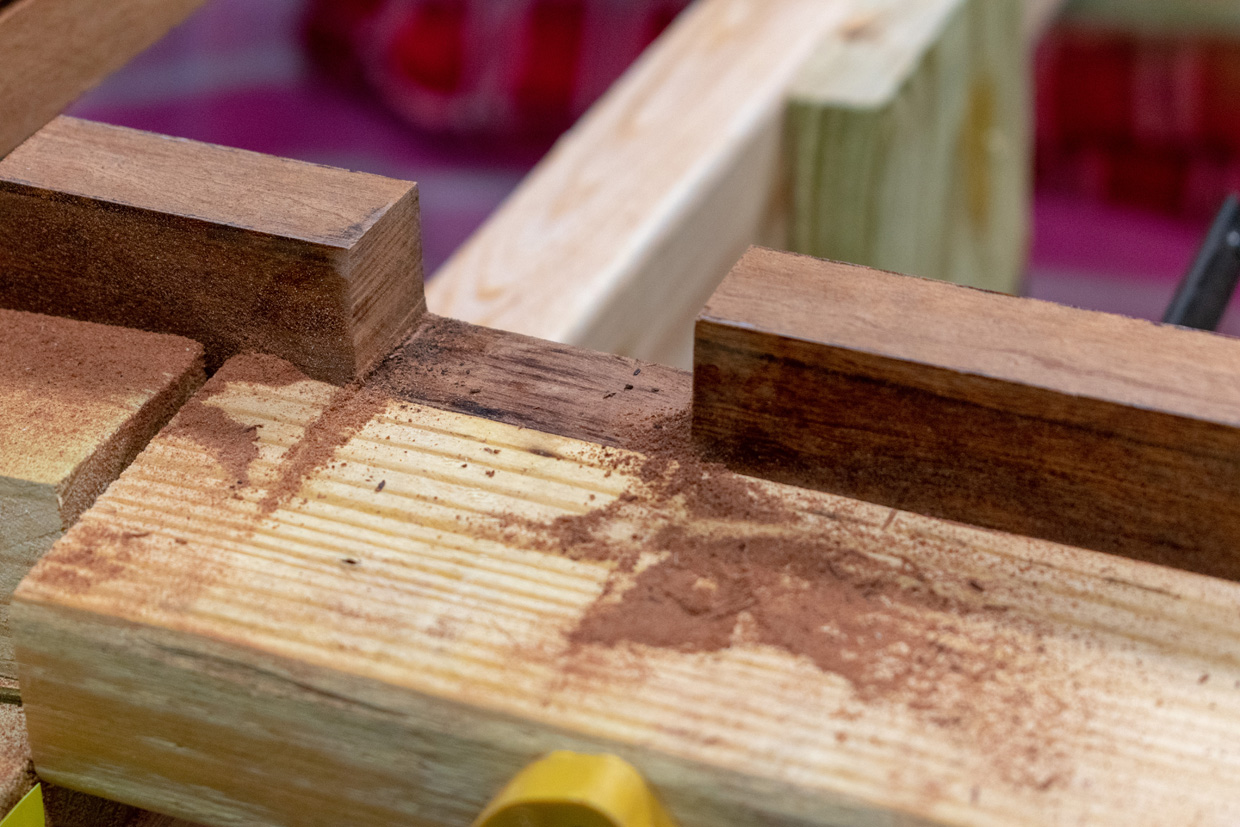 Michael's Boatbuilding Blog: Cutting notches for the floor battens