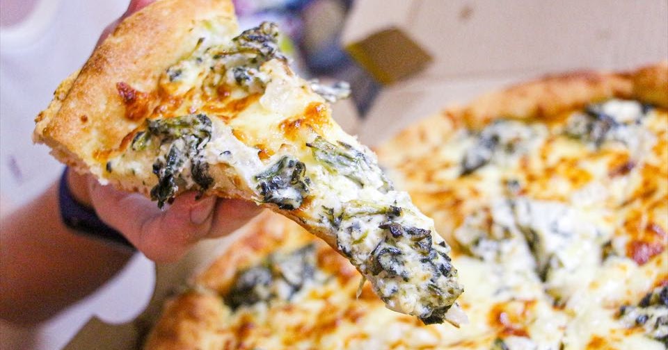 Angel's Pizza - Creamy Spinach Dip + Double Deal Delivery - A Not-So ...