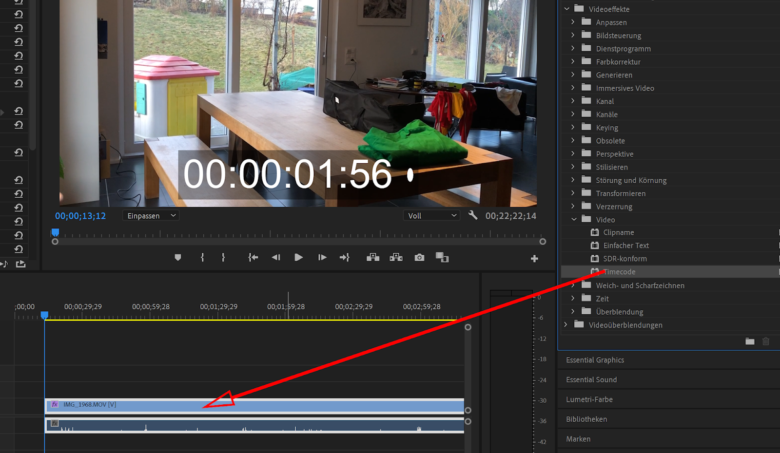 Die Sache mit dem Timecode in Adobe Premiere Pro