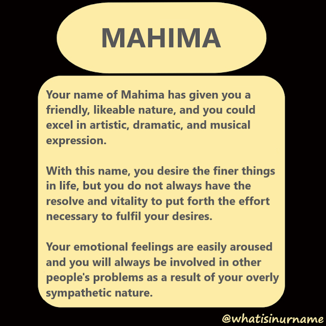 WHAT IS IN YOUR NAME