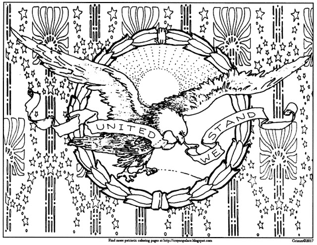 Crayon Palace: United We Stand! patriotic coloring