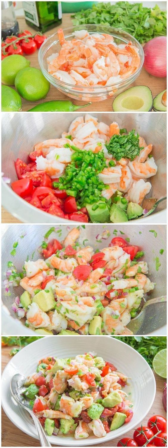 Zesty Lime Shrimp And Avocado Salad Chicken Recipes Healthy Parmesan