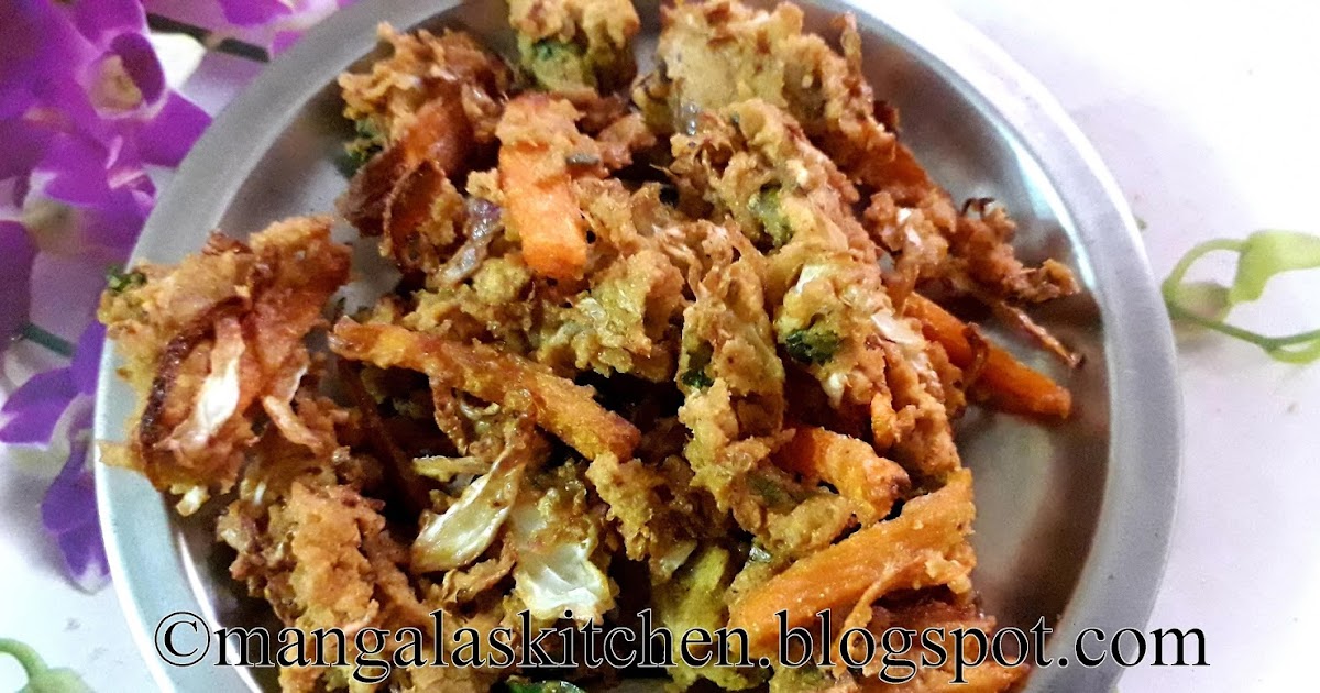 Home made Crispy Spicy Mixed Vegetable Pakoda Easy Preparation ...