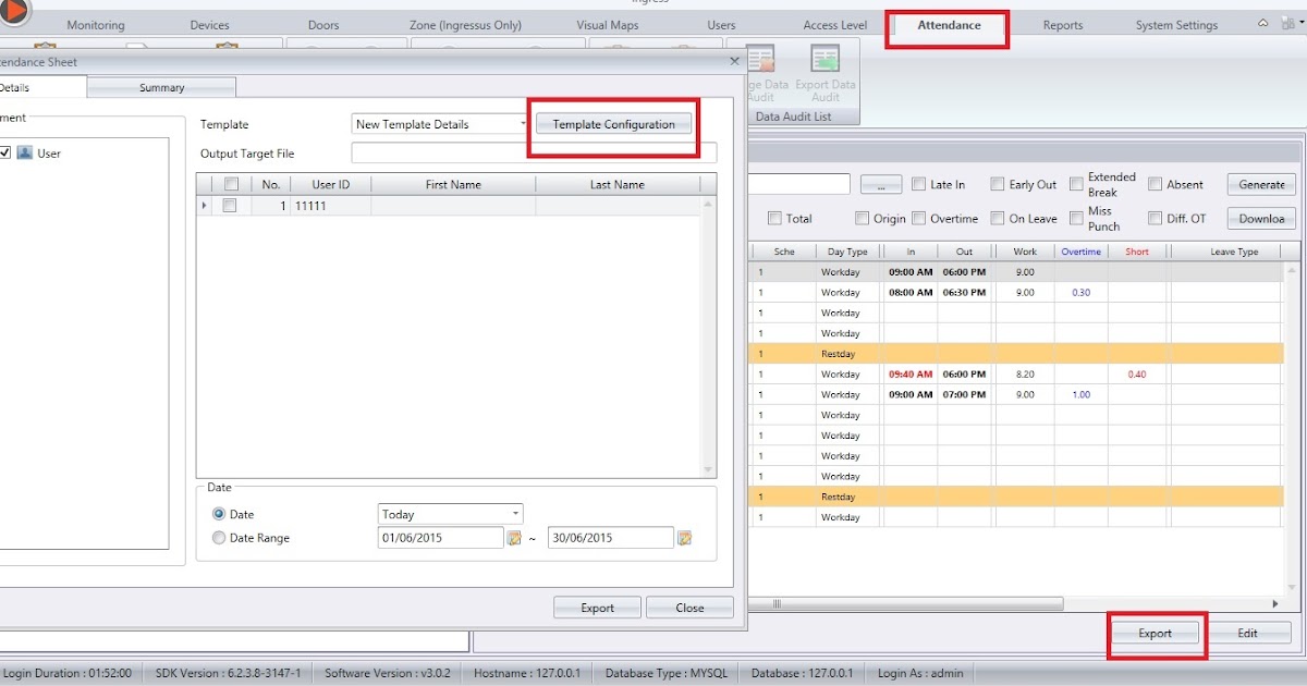 Exporting Attendance Data in Ingress & TCMSv3 for Better Data Management | FingerTec Technical Blog