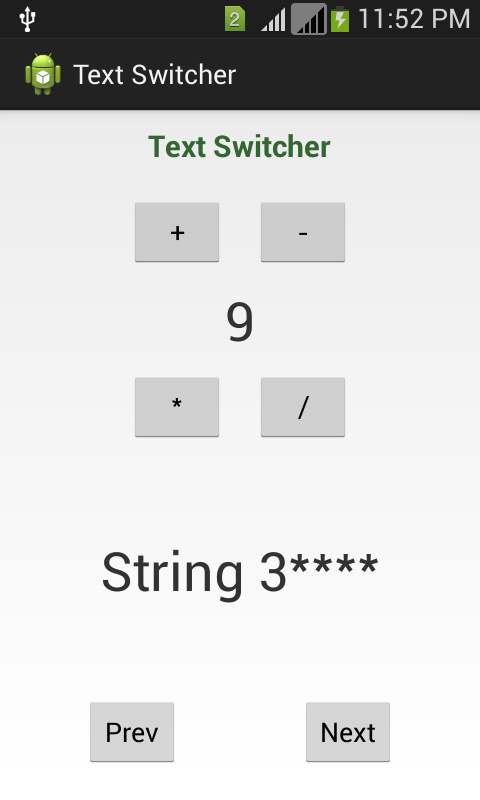 Android Application Development Beginner's Tutorial: How to Switch Data ...