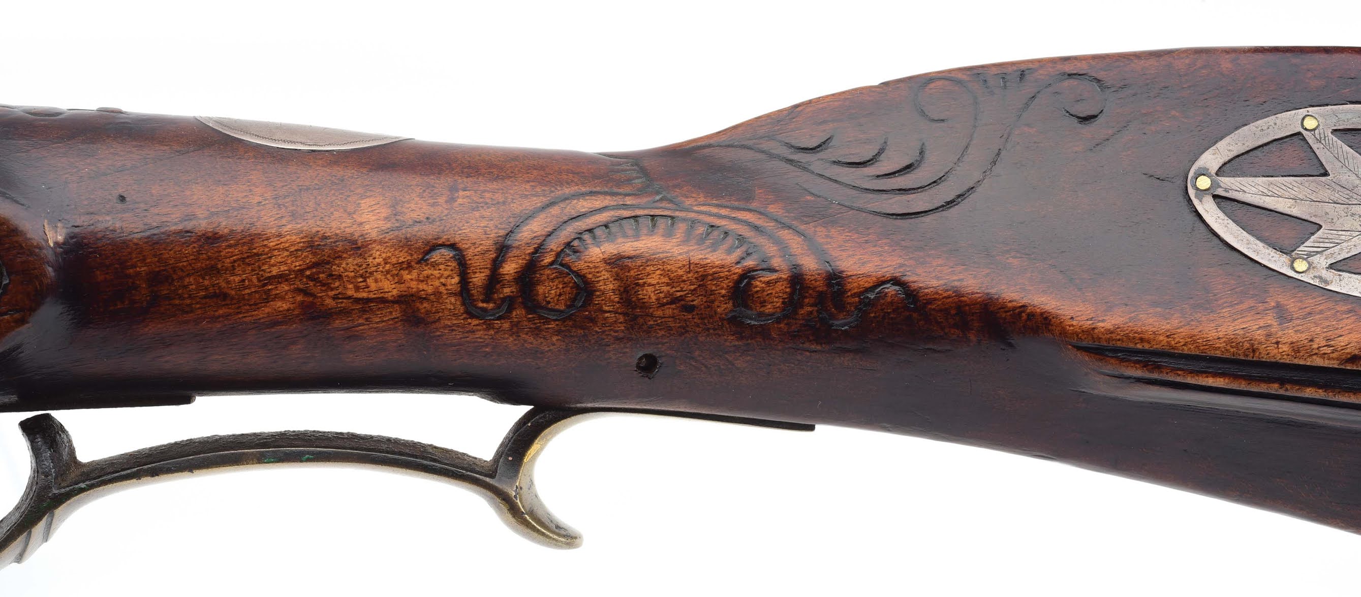 Contemporary Makers: INCISE CARVED FLINTLOCK FOLK ART KENTUCKY RIFLE ...