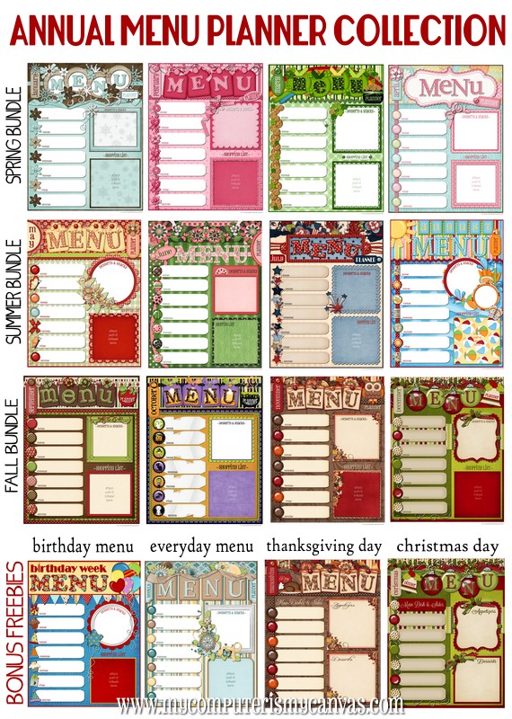 FREEBIE - Christmas Dinner Menu! - My Computer is My Canvas