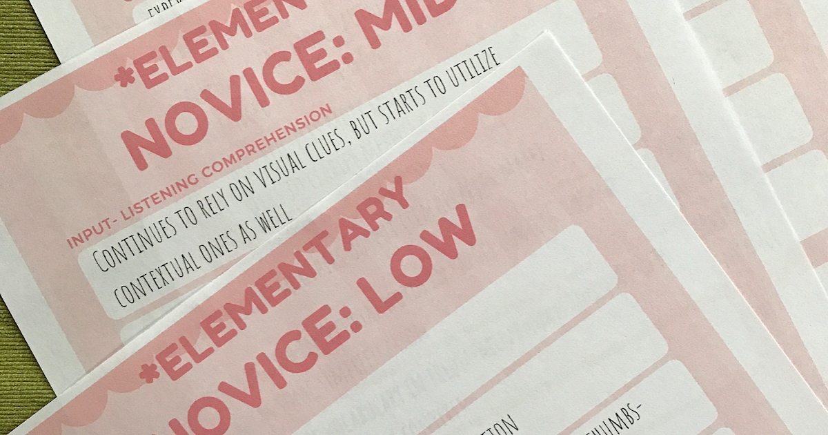 Interpreting ACTFL'S Standards for Novice Proficiency Level From an ...