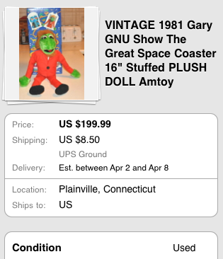 The Peverett Phile: Pheaturing Gary Gnu from "The Great Space Coaster"