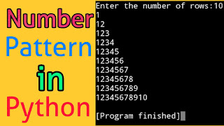 WAP (Python) to print numbers in a right triangular pattern - BoiCoder