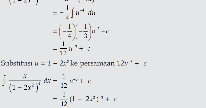 Integral Metode Substitusi