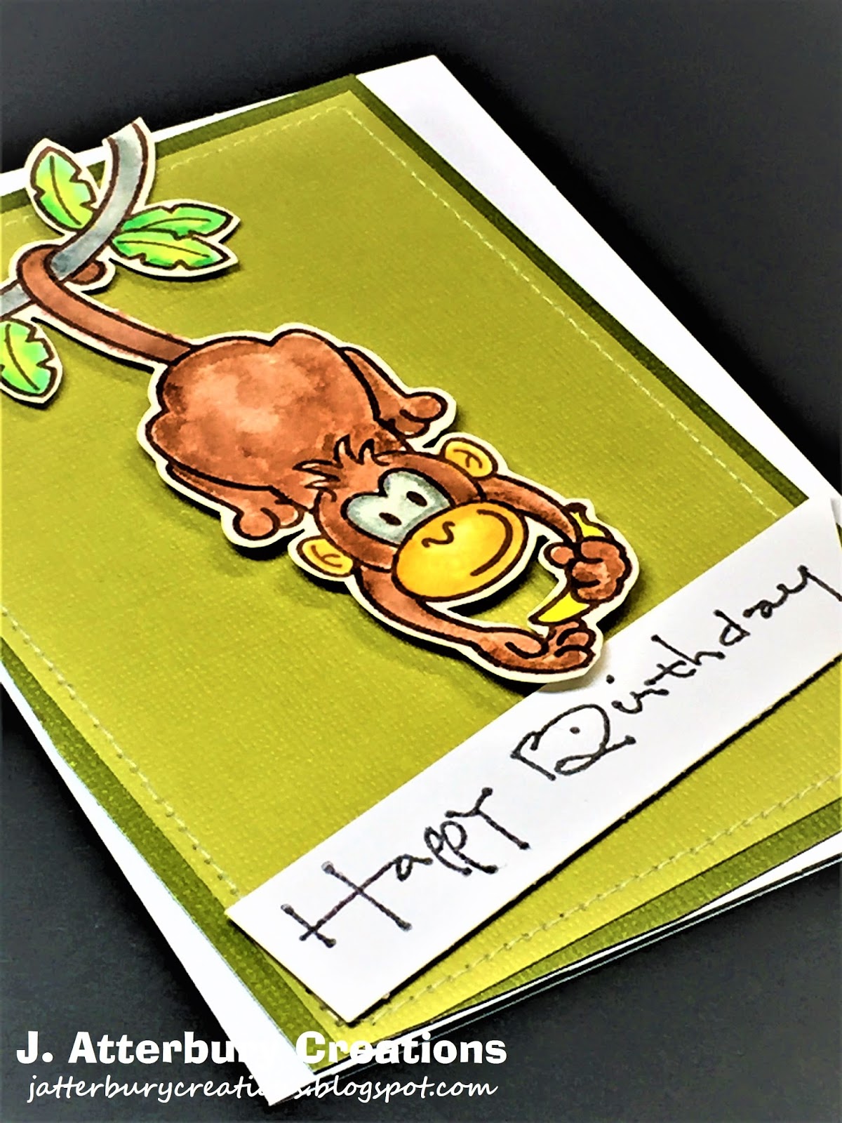 J. ATTERBURY CREATIONS: Especially Made: Happy Birthday, Monkey Card ...