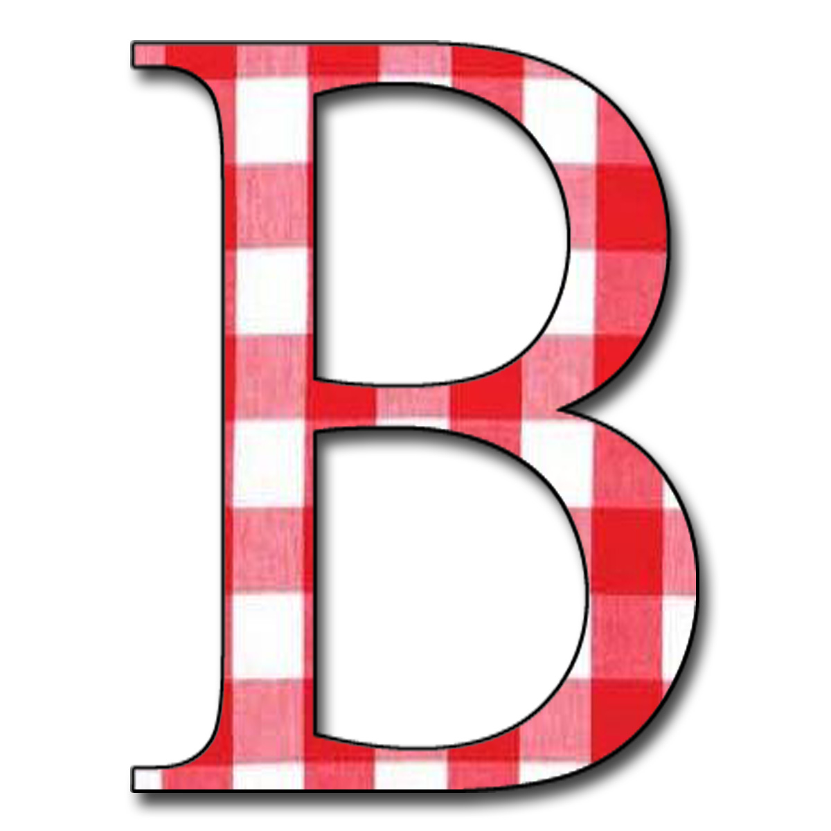 GRANNY ENCHANTED'S BLOG: "RED GINGHAM" Free Scrapbook Alphabet Letters ...