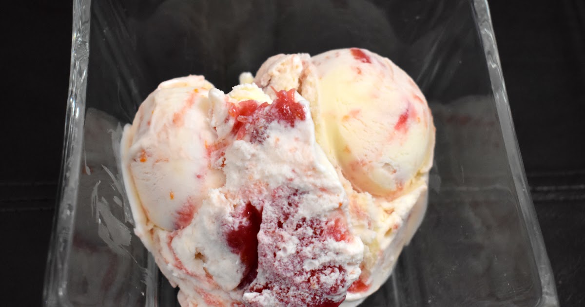 Rhubarb Ripple Ice Cream
