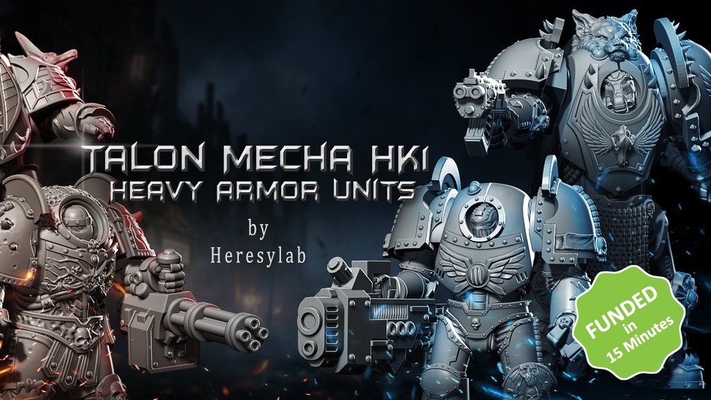 Tabletop Fix: Heresy Lab - Talon Mecha HK1 Heavy Armor Paladin Kickstarter