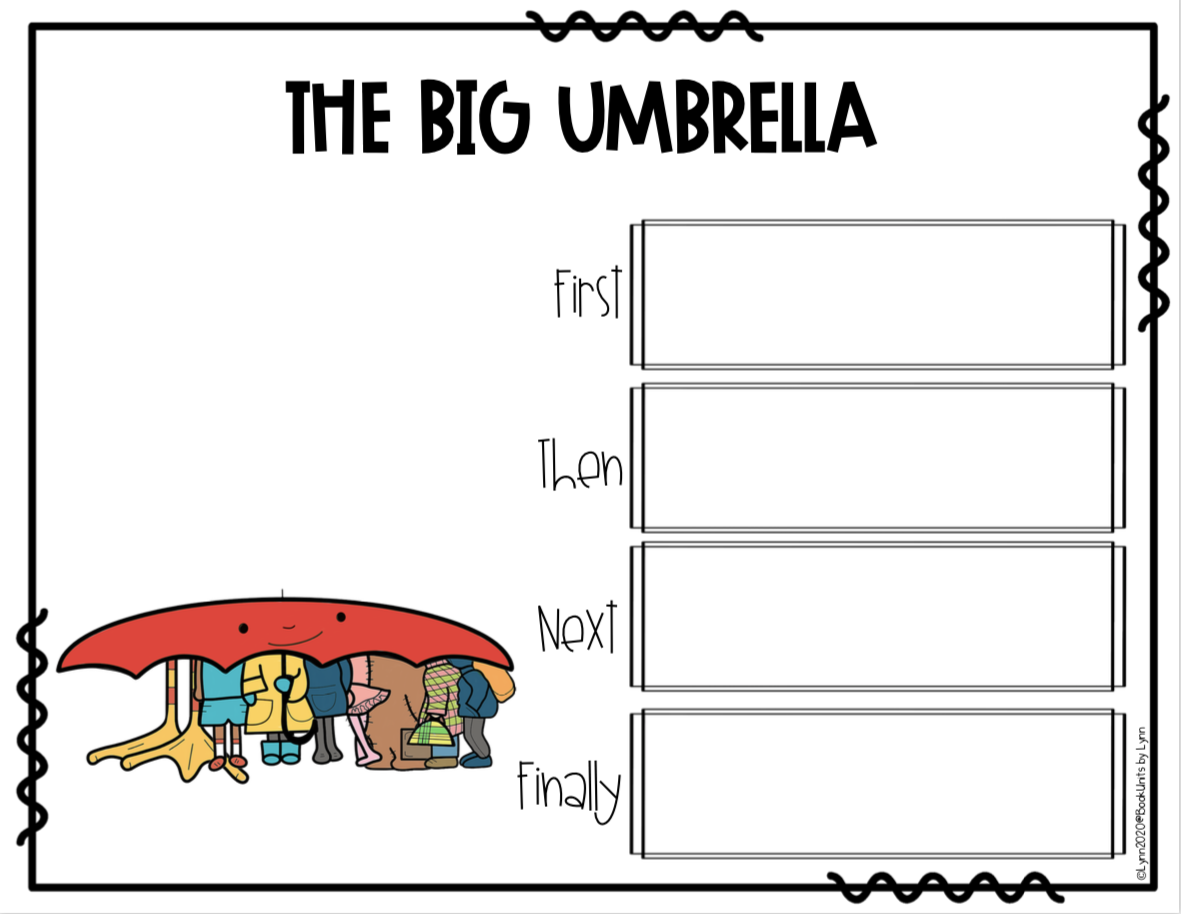 THE BIG UMBRELLA BOOK UNIT ~ Book Units by Lynn