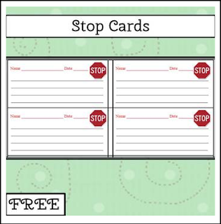 The Best of Teacher Entrepreneurs III: FREE MISC. LESSON - “Stop Cards ...