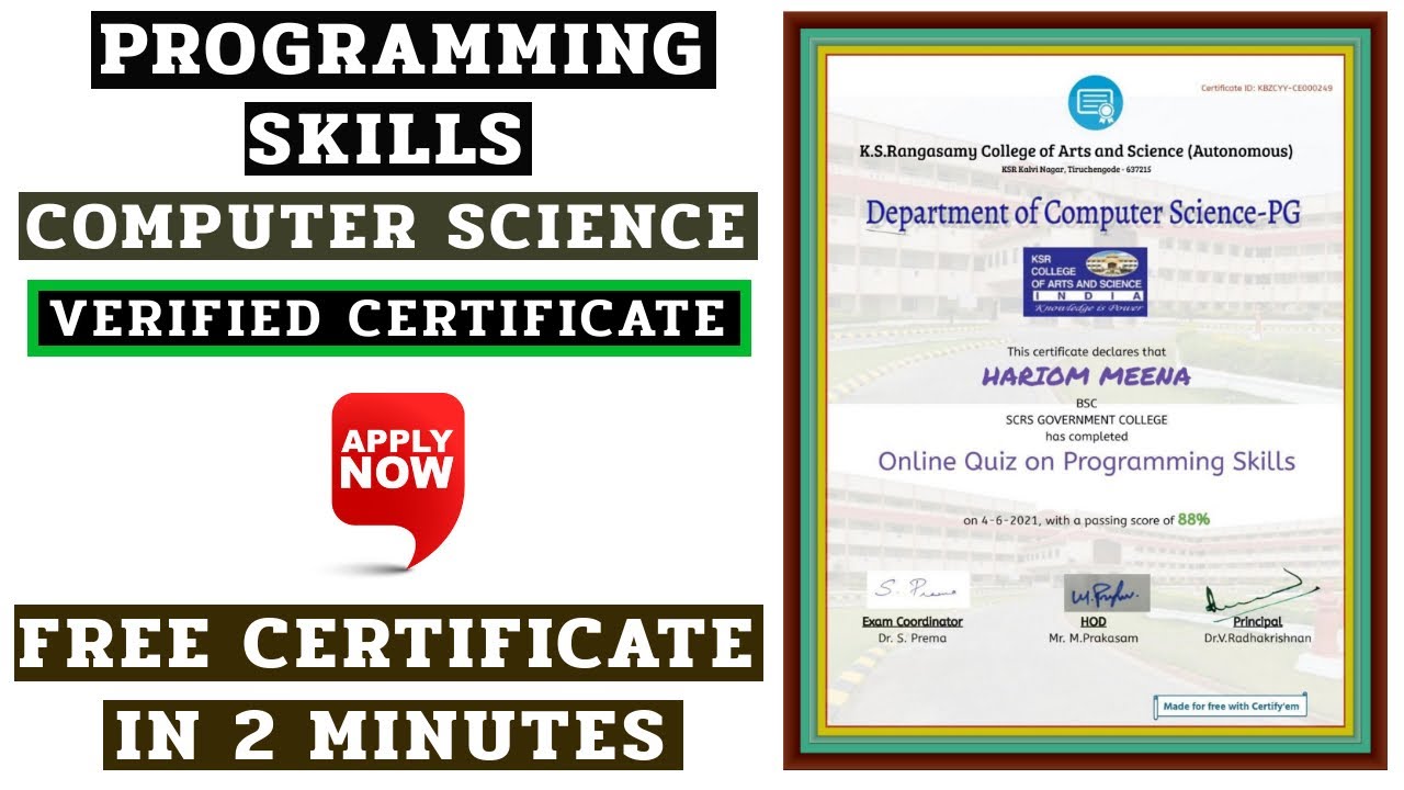 Online Quiz on Programming Skills