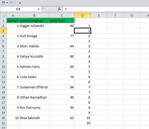 Cara Mudah Menambah Baris di Excel