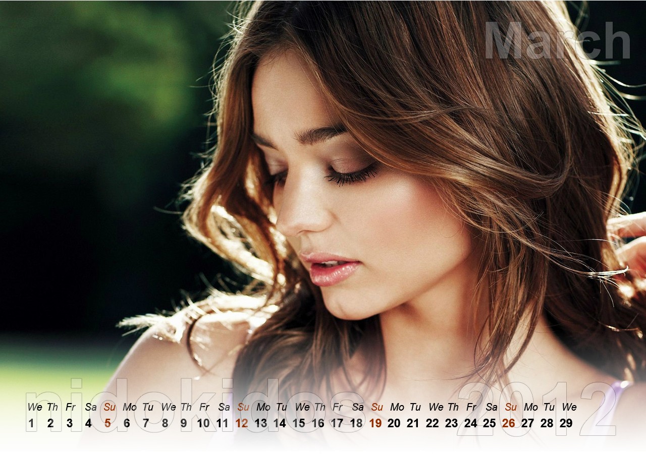 funky-vintagetees: Miranda Kerr Unofficial Calendar 2012
