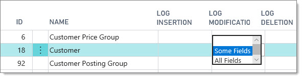 Steve Endow - The Blog: Business Central: Change Log feature