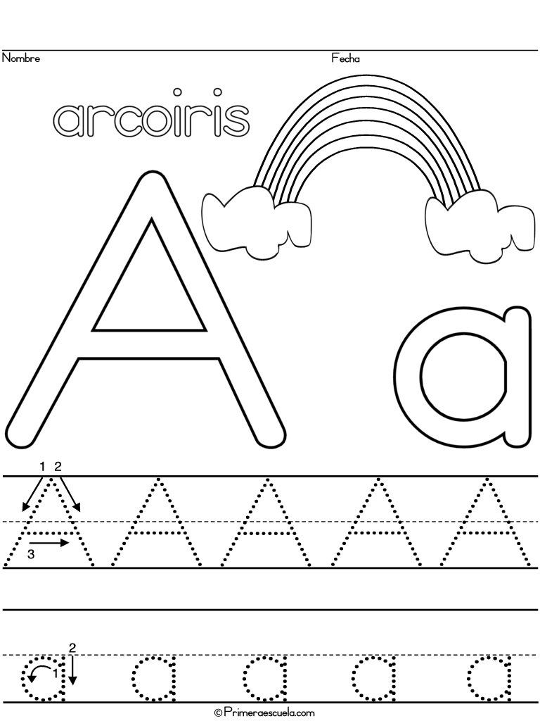 Material educativo para maestros: Actividades de apresto con la letra "A"