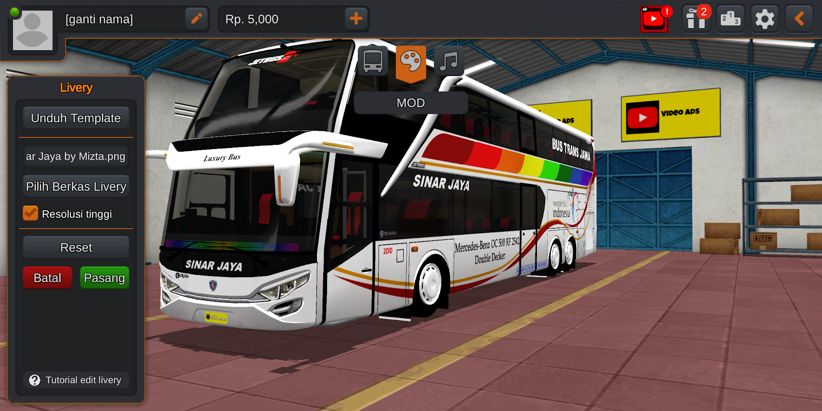 Kumpulan Livery Mod Jb2+ Sdd Bussid | MobiLegend Ace