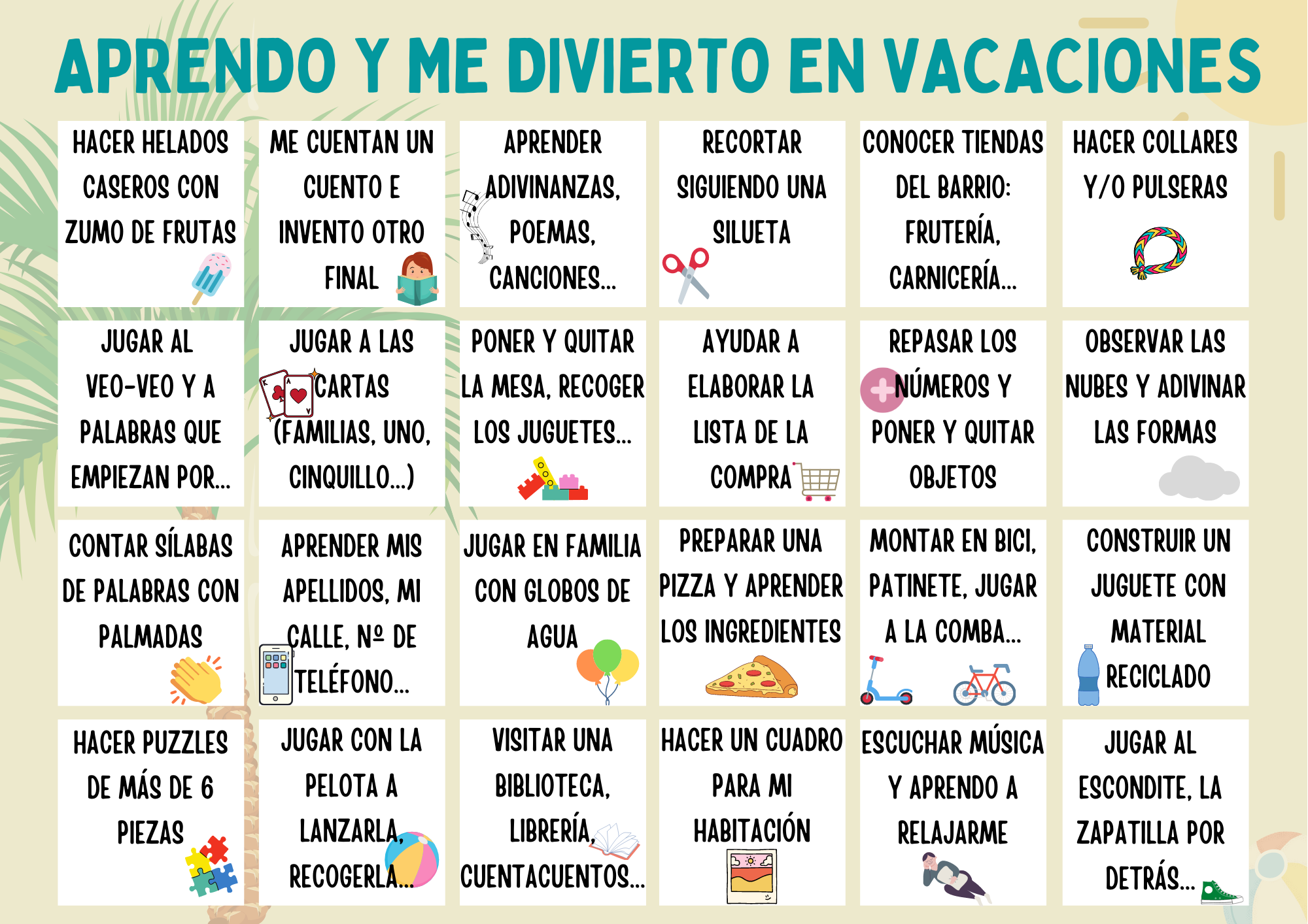 LOS RECURSOS DE UNA PT-AL: APRENDO Y ME DIVIERTO EN VACACIONES