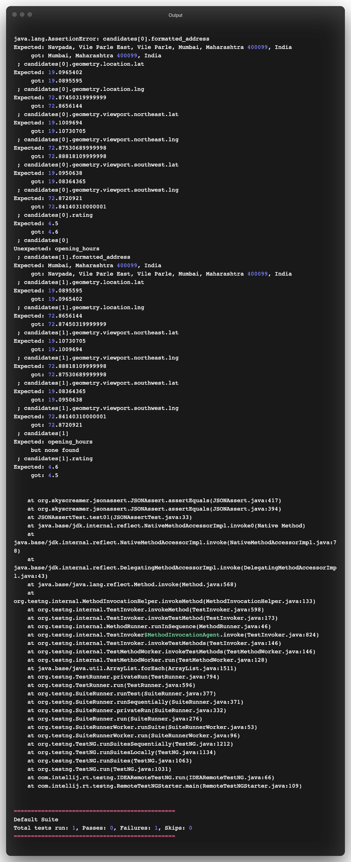 Comparing Json Responses Using Jsonassert Library Strict Mode