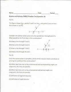 Geometry, Common Core Style: PARCC Practice Test Question 32 (Day 177)