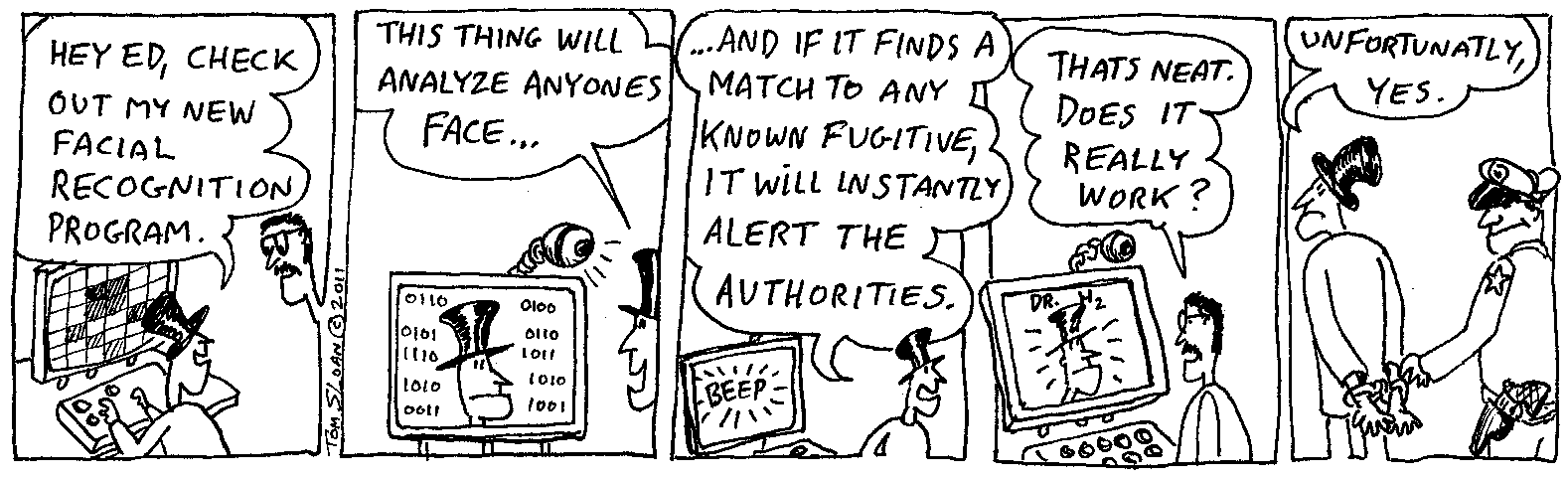 Cartoons and things: Facial Recognition (computer cartoon)