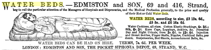 19th Century Historical Tidbits: Water Beds